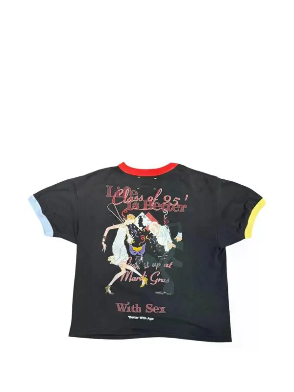 BETTER WITH AGE Graphic-print Ringer T-shirt