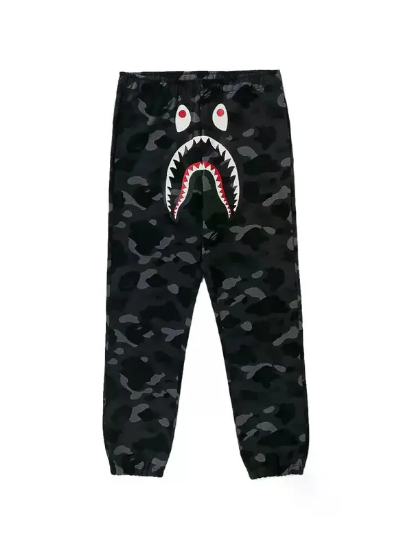 A BATHING APE Color Camo Shark Track Pants - Black