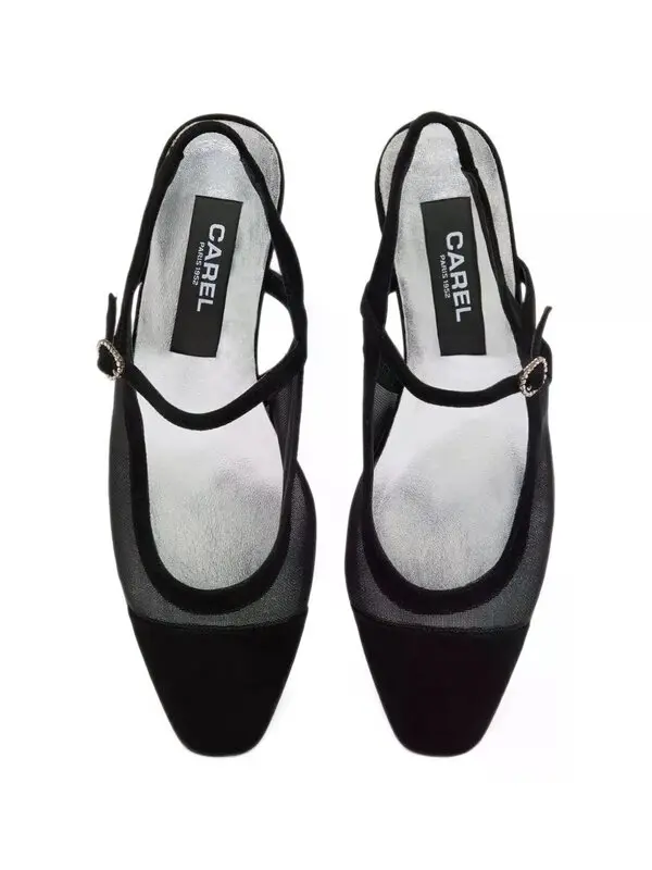 CAREL Oceanight Mesh-panel Slingback Heeled Pumps