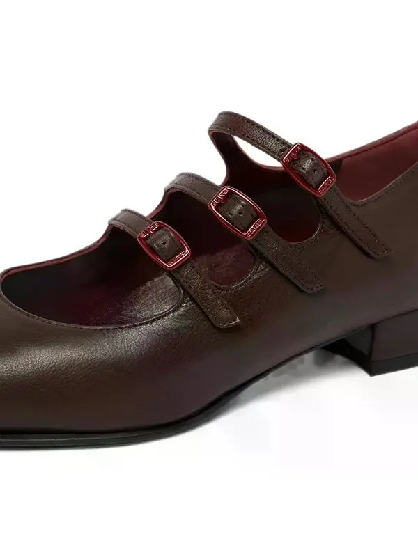 CAREL Ariana Triple-strap Pumps - Red