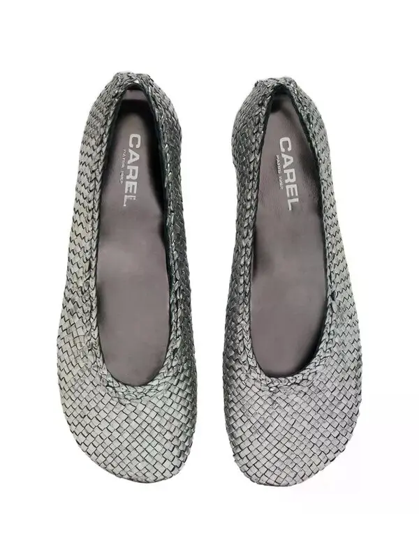 CAREL Cassis Woven Leather Ballet Flats