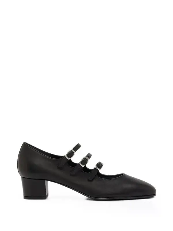 CAREL Kina Triple-strap Pumps - Black