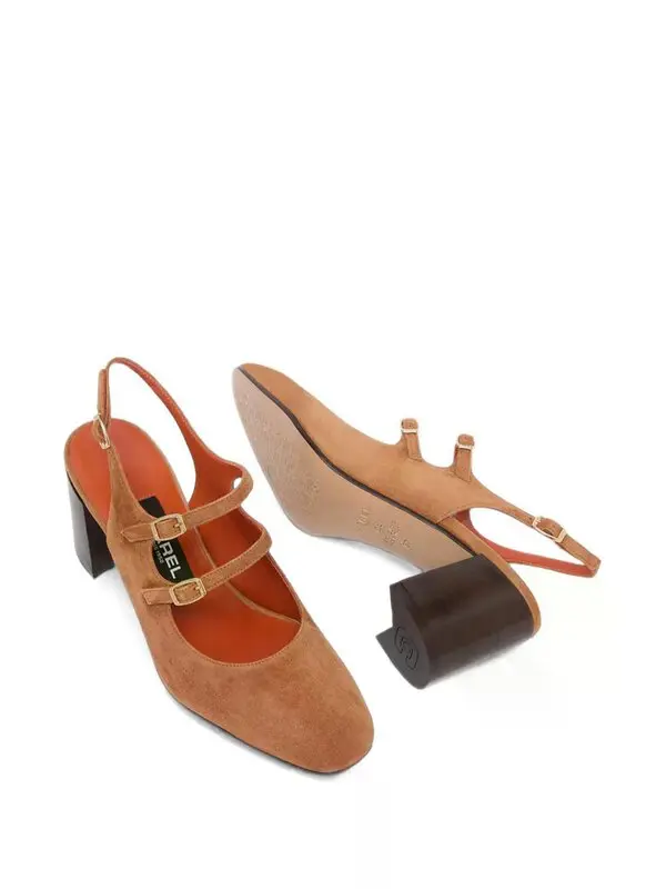 CAREL Banana Double-strap Slingback Pumps