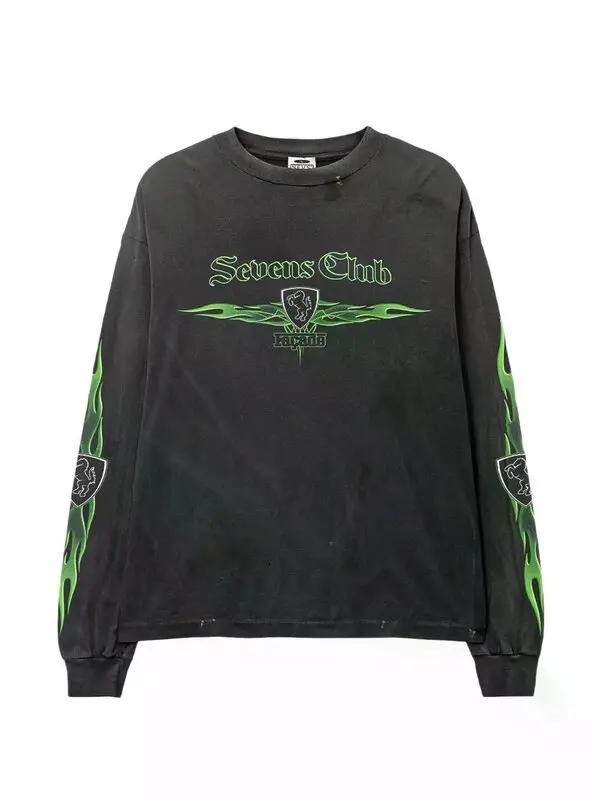 TRIPLE SEVENS Graphic-print Long-sleeve Sweatshirt