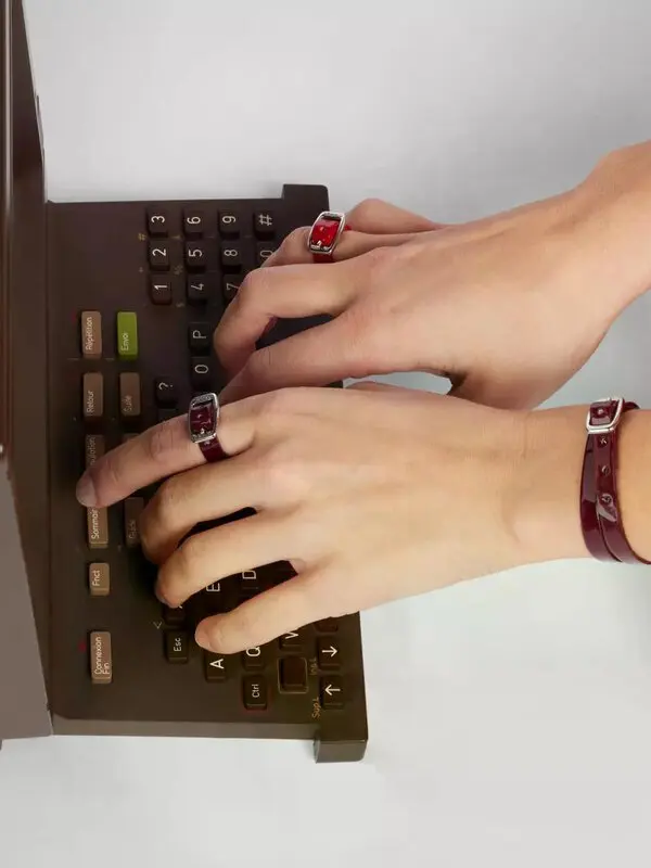 CAREL Double-wrap Patent Leather Bracelet