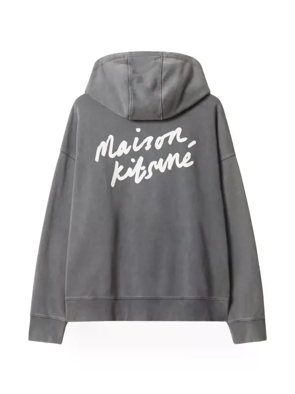 Maison Kitsuné Logo-print Drawstring Hoodie