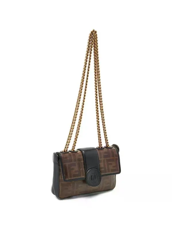 Fendi 2019 Zucca Monogram Chain-strap Crossbody Bag