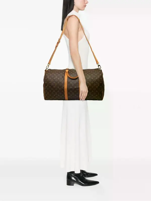 LOUIS VUITTON 1992 Monogram Keepall Bandouliere 55 Travel Bag