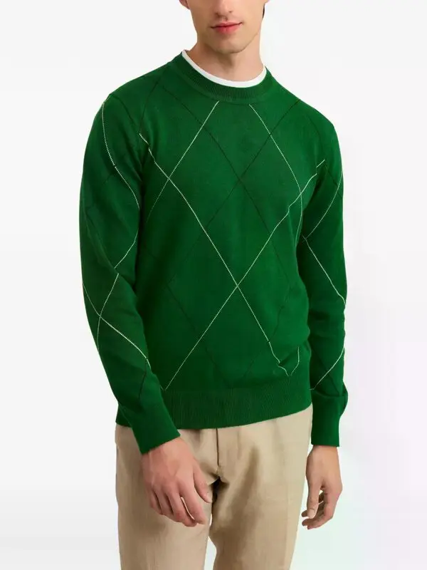 Pringle Of Scotland Argyle-pattern Intarsia Sweater