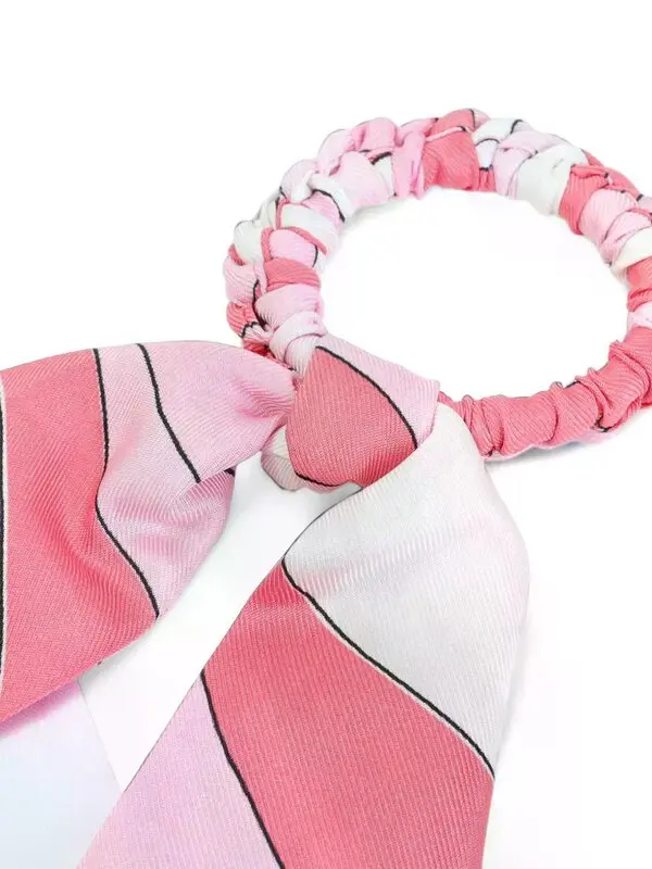 Emilio Pucci Marmo-print Silk Scrunchie