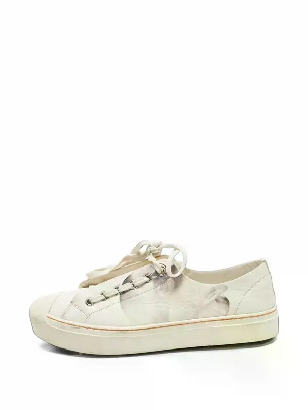 Fendi Graphic-print Low-top Sneakers - Neutrals