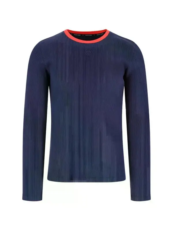MARINE SERRE Ribbed-knit Long-sleeve T-shirt