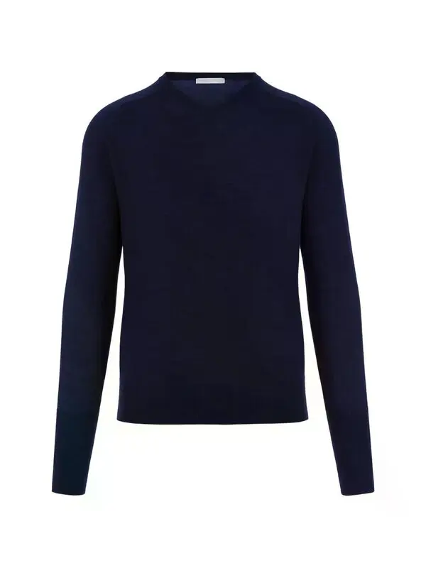 OLIVER LATTUGHI Raglan-sleeve Fine-knit Sweater