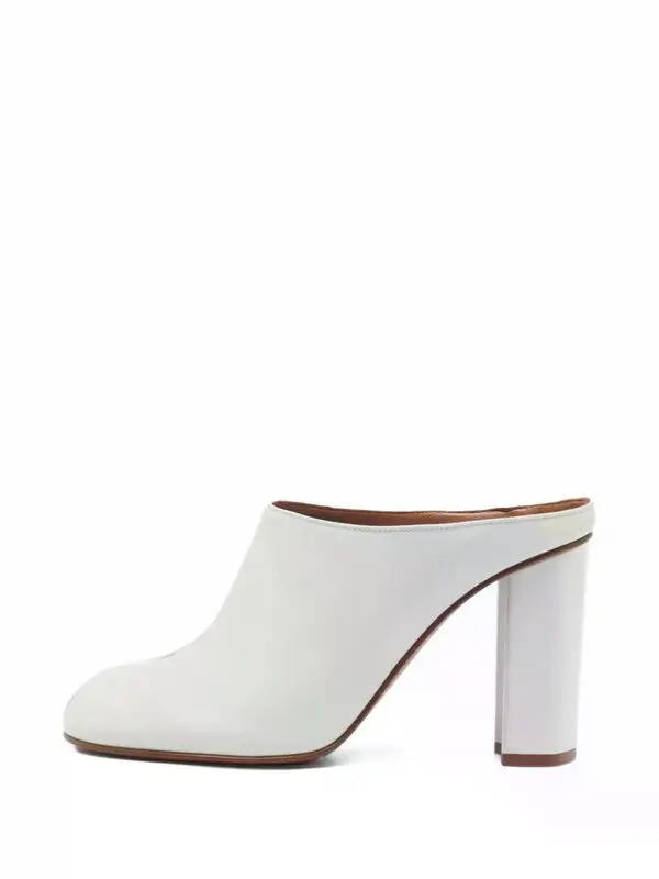 Alaïa Block Heel Mules - White