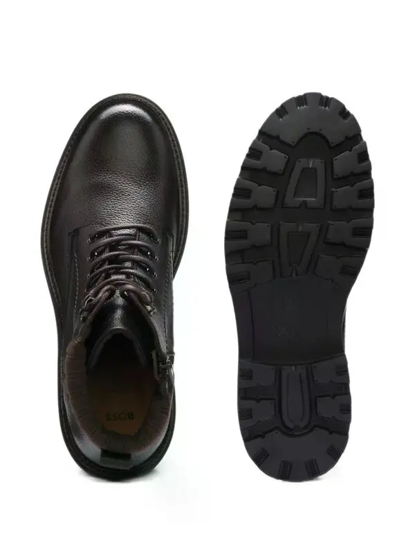 Hugo Grained-leather Boots