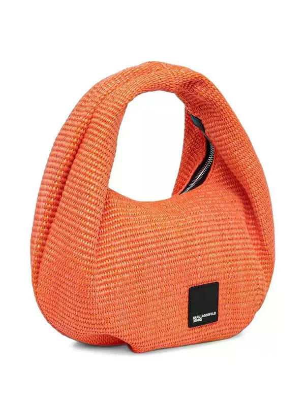 Karl Lagerfeld Small Woven Logo-patch Tote Bag