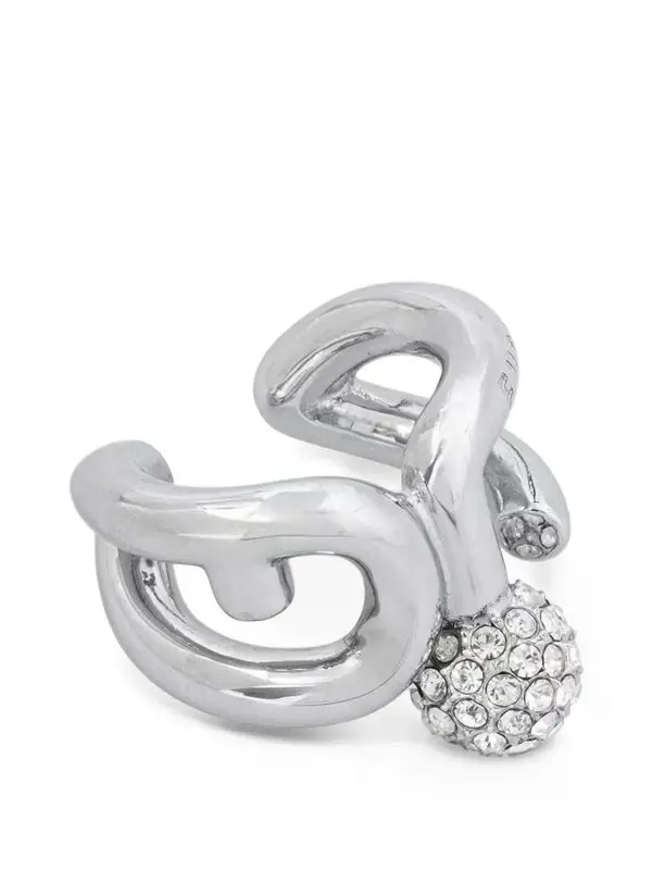 Furla Crystal-embellished Ear Cuff - Silver
