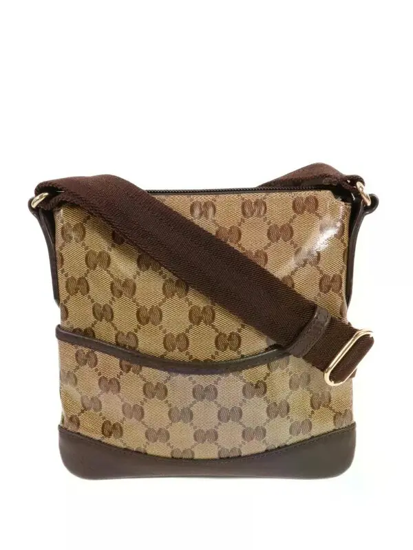 Gucci Gg Supreme Shoulder Bag - Brown