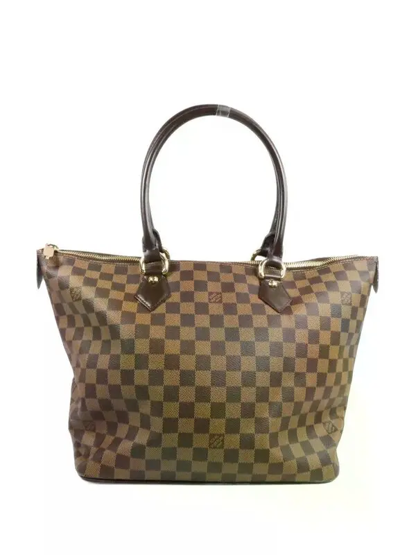 LOUIS VUITTON Medium Saleya Damier Tote Bag - Brown