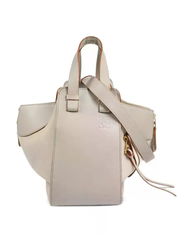 Loewe Small Hammock Leather Handbag - Grey
