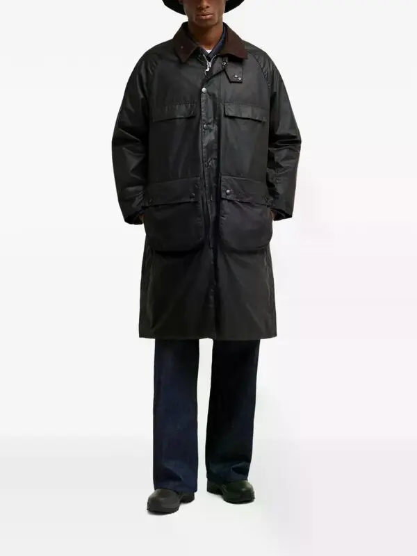 Barbour Waxed-cotton Corduroy-collar Coat