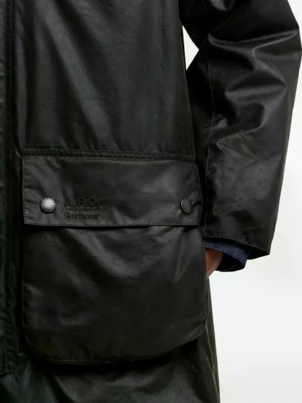 Barbour Waxed-cotton Corduroy-collar Coat