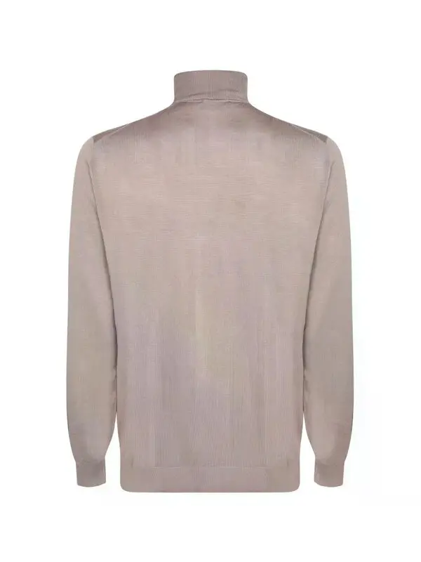DELL'OGLIO Roll-neck Knitted Sweater - Neutrals