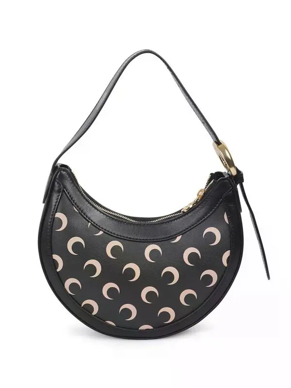 MARINE SERRE Moon Canvas Eclips Mini Shoulder Bag - Black
