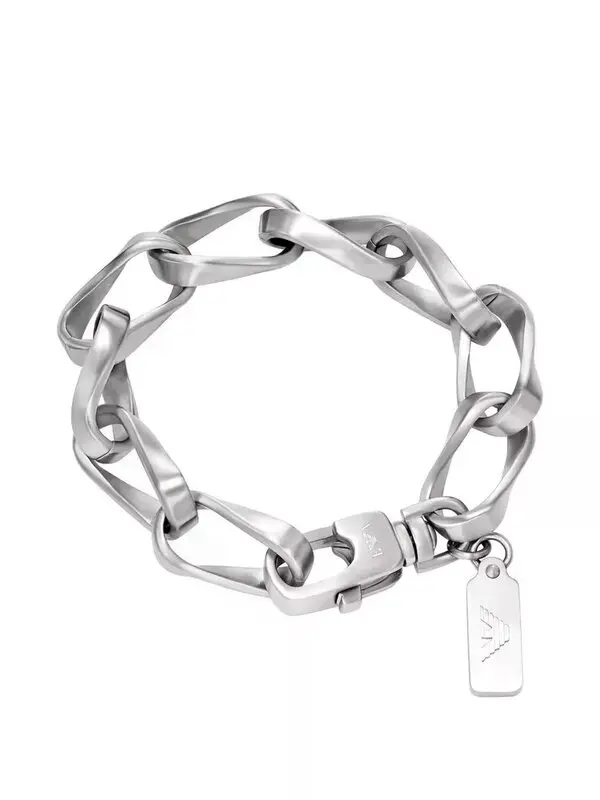 Emporio Armani Stainless Steel Chain Bracelet - Silver