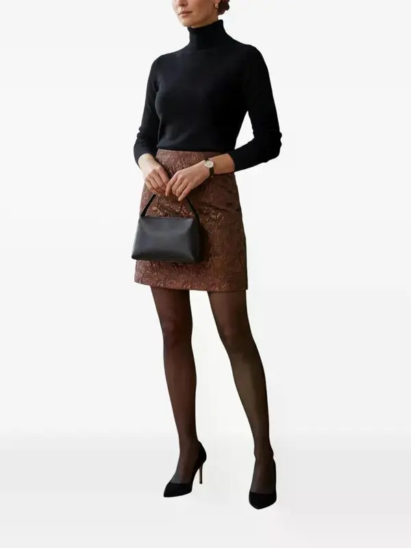 LUNATICA MILANO Floral-jacquard Pencil Mini Skirt