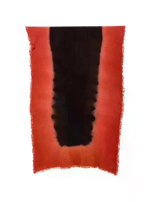 Faliero Sarti Dip-dye Frayed Scarf - Burnt Orange