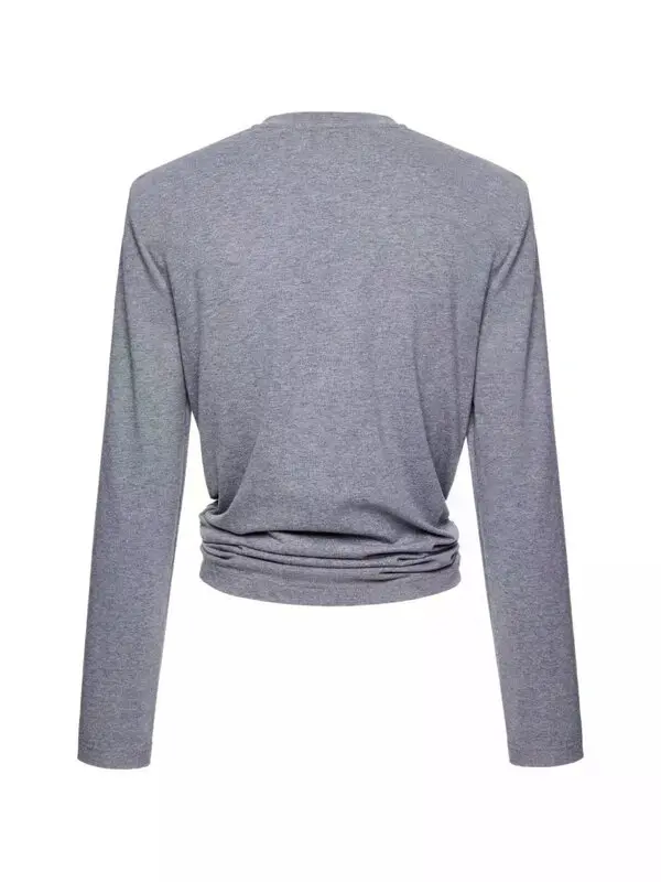 Magda Butrym Rosette-detail Long-sleeve Blouse - Grey