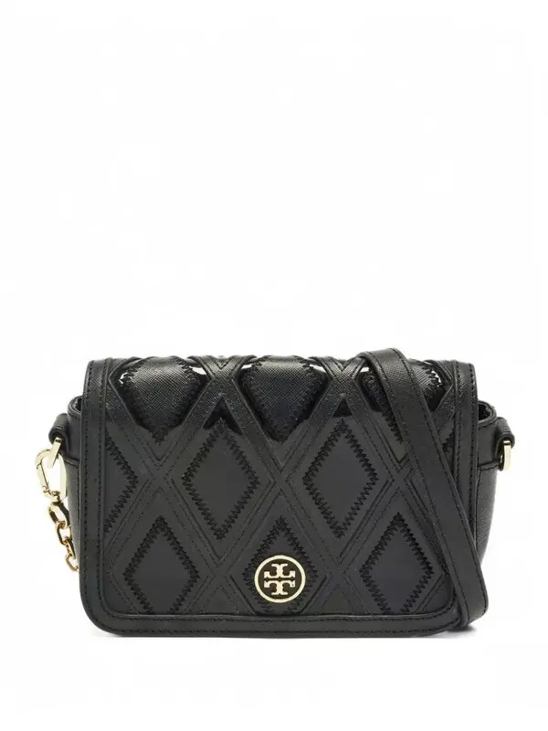 Tory Burch Robinson Patchwork Crossbody Bag - Black
