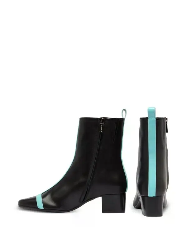 CAREL Audrey Panelled Leather Ankle Boots