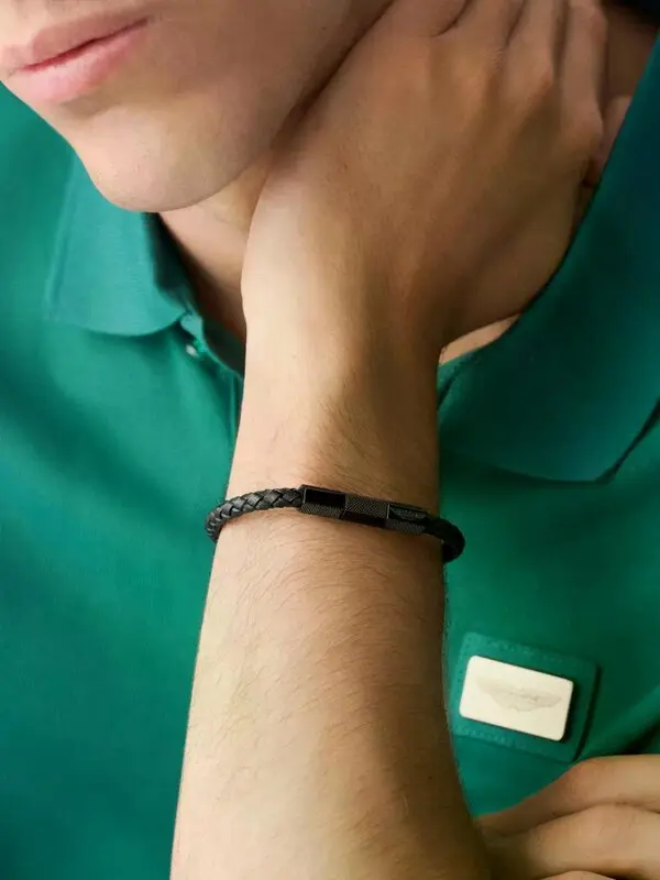 ASTON MARTIN Braided Leather Bracelet