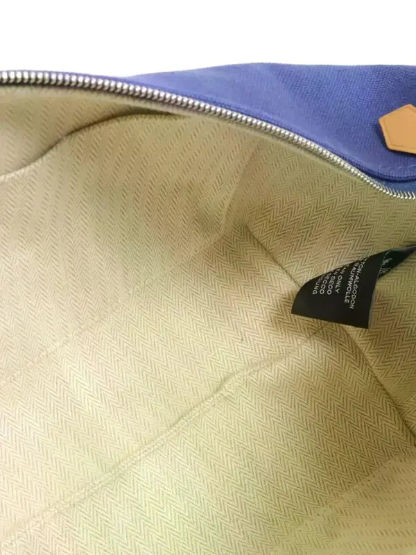 Hermès H-embroidered Canvas Clutch Bag