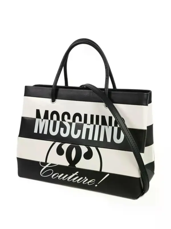 Moschino Couture Logo-print Leather Tote Bag