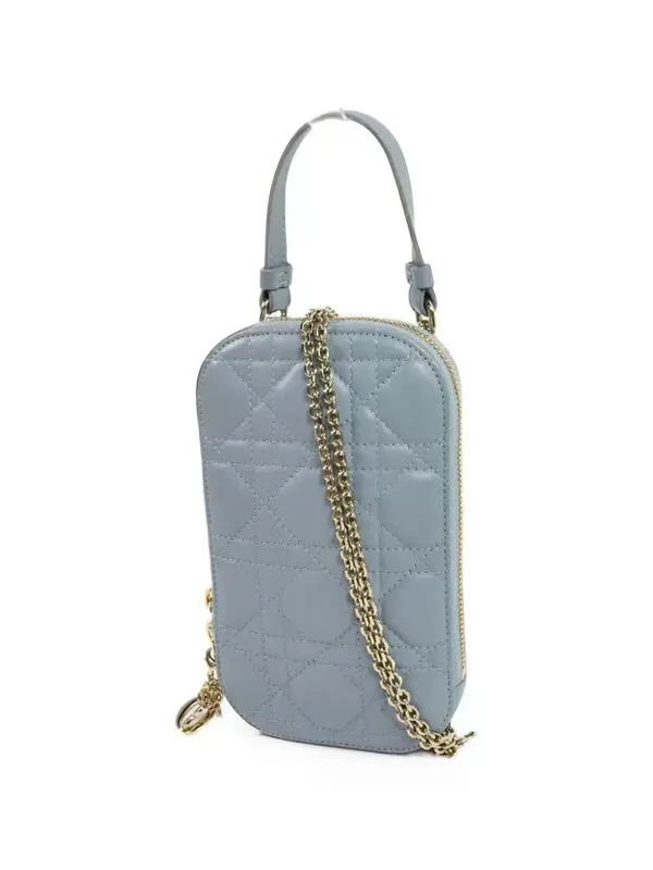 Dior Call'in Cannage Quilted Crossbody Bag - Blue