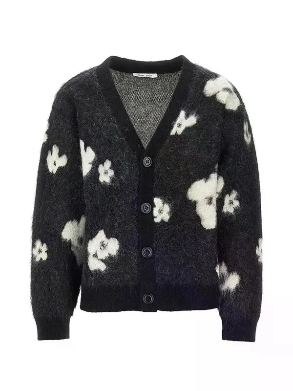 CMMN SWDN Justus Floral-intarsia Cardigan