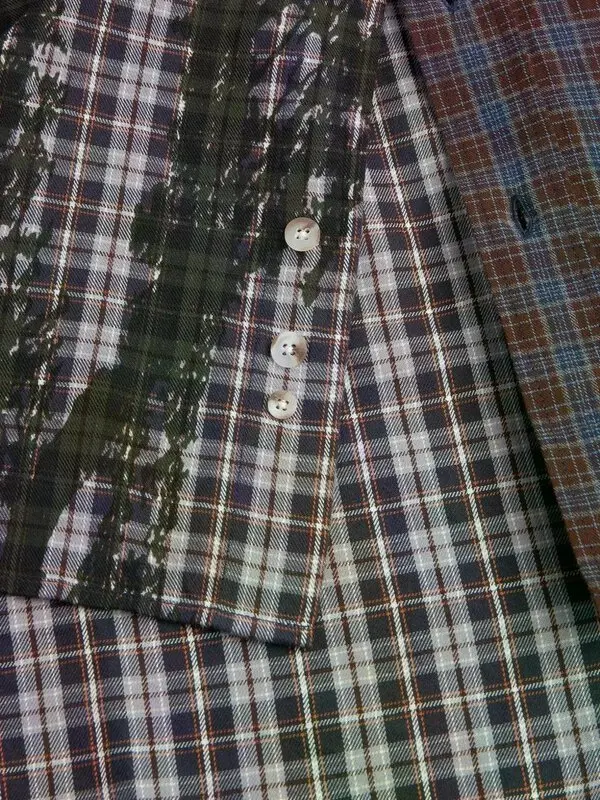 POLAR SKATE CO Ben Ls Violin Panelled Checked Shirt
