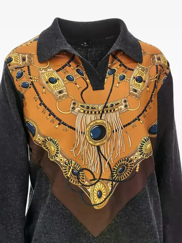 Etro Graphic-print Panelled Sweater