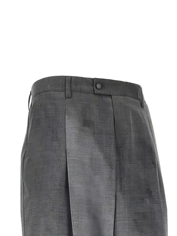 MARSEM Pleated Wide-leg Trousers - Grey