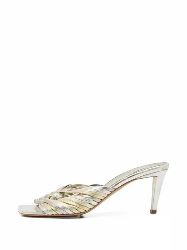 Stella McCartney Knotted Strap Slide Sandals - Silver