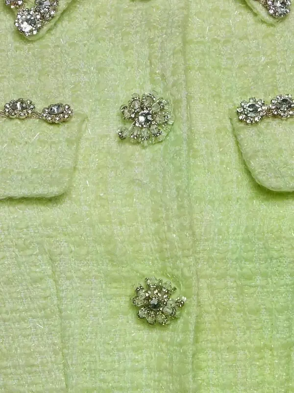 SELF-PORTRAIT Bouclé Embellished Blouse