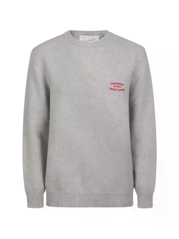 Giada Benincasa My Boyfriend Crazy Lover Wool Sweater - Grey