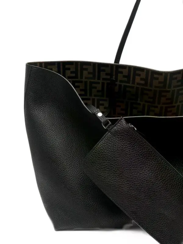 Fendi Large Roll Leather Tote Bag