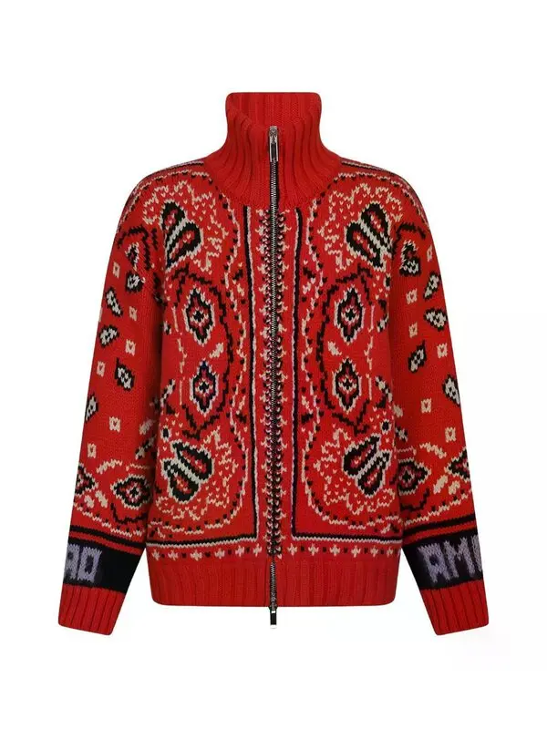 Giada Benincasa Soho Intarsia-knit Zip-up Cardigan