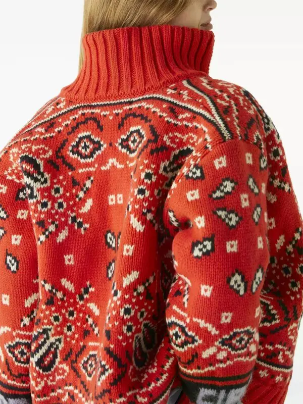 Giada Benincasa Soho Intarsia-knit Zip-up Cardigan