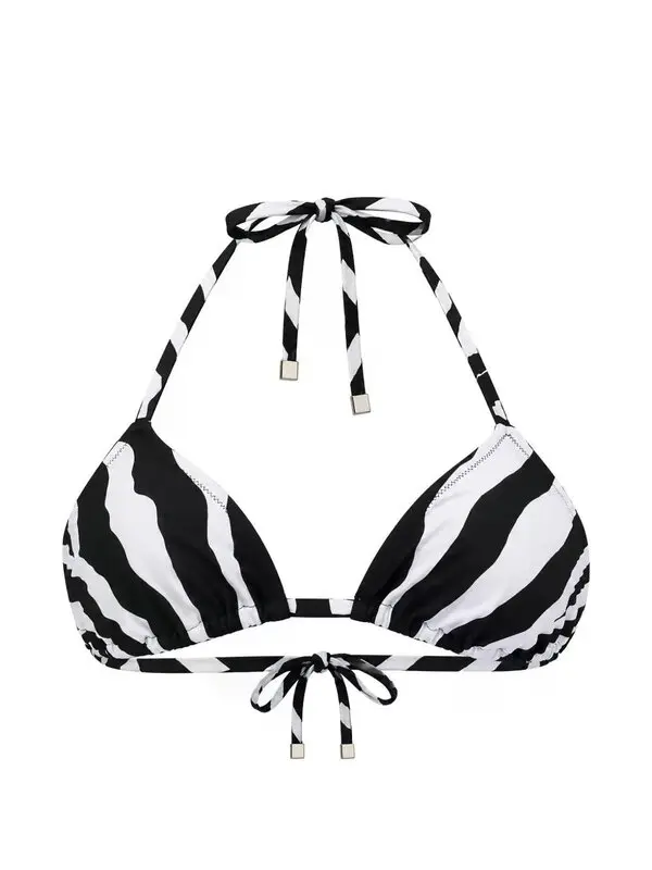 Dsquared2 Zebra-print Bikini Top - Black