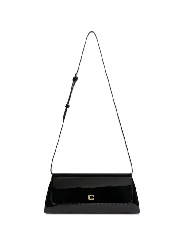CAREL Madeleine Patent Leather Shoulder Bag - Black